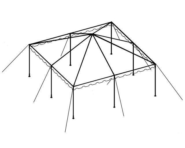 Clear Top Canopy Tent, 20′ X 20′ – Allie's Party Equipment Rentals