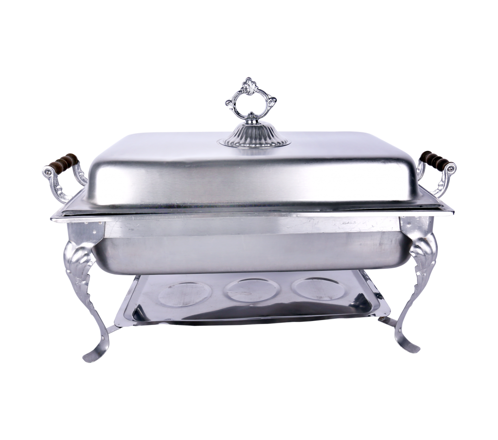 Chafer, Rectangle Deluxe, 8qt. Stainless – Allie's Party Equipment Rentals